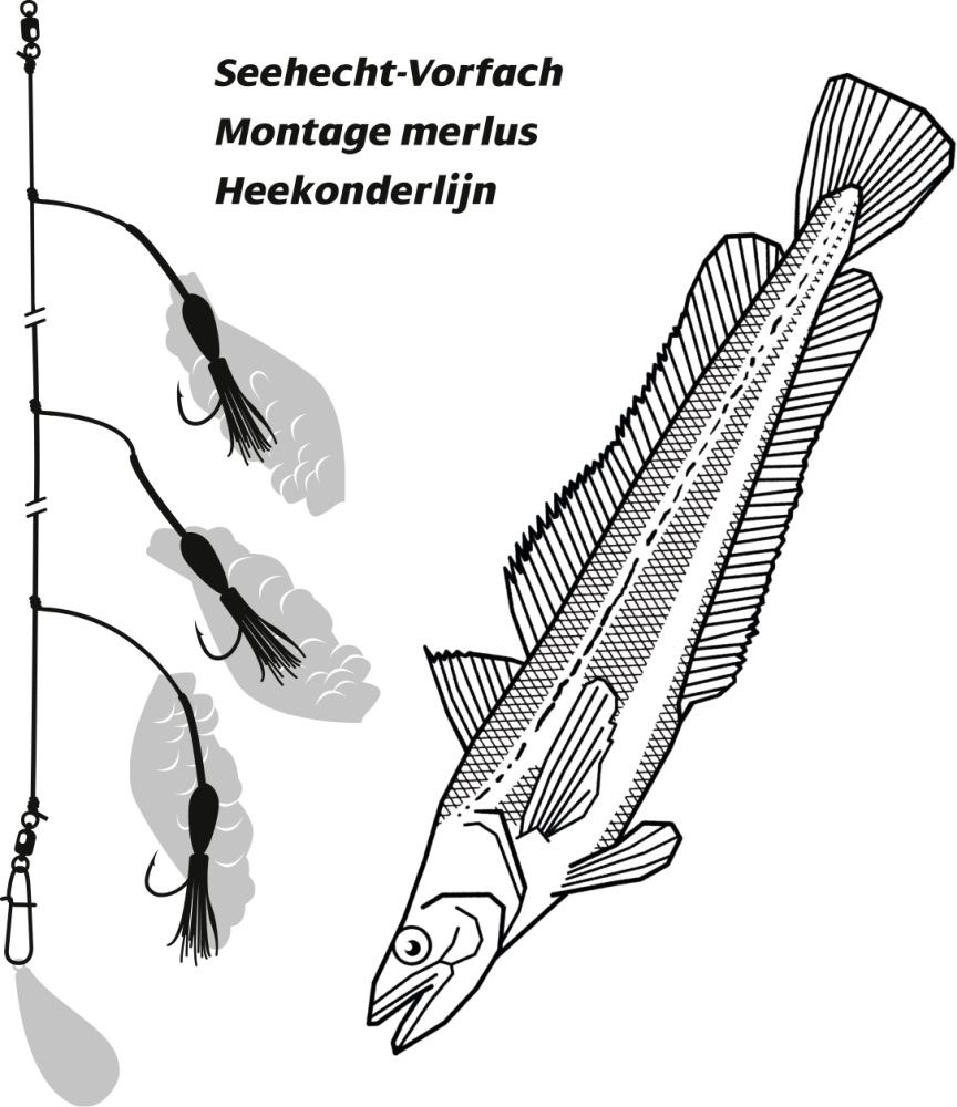 Rhino Návazec Hake Rig 50 kg 330 cm - Rybářské potřeby Rybina