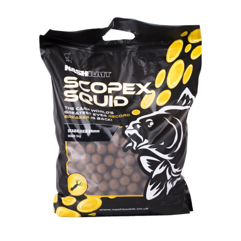 Nash Scopex Squid Boilies Stabilised 24mm 1kg - Rybářské potřeby Rybina